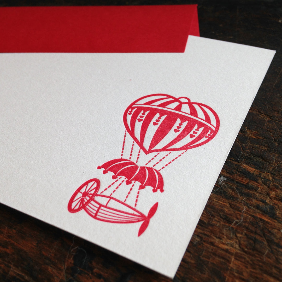 Hot Air Balloon Notecard – Slackline Press