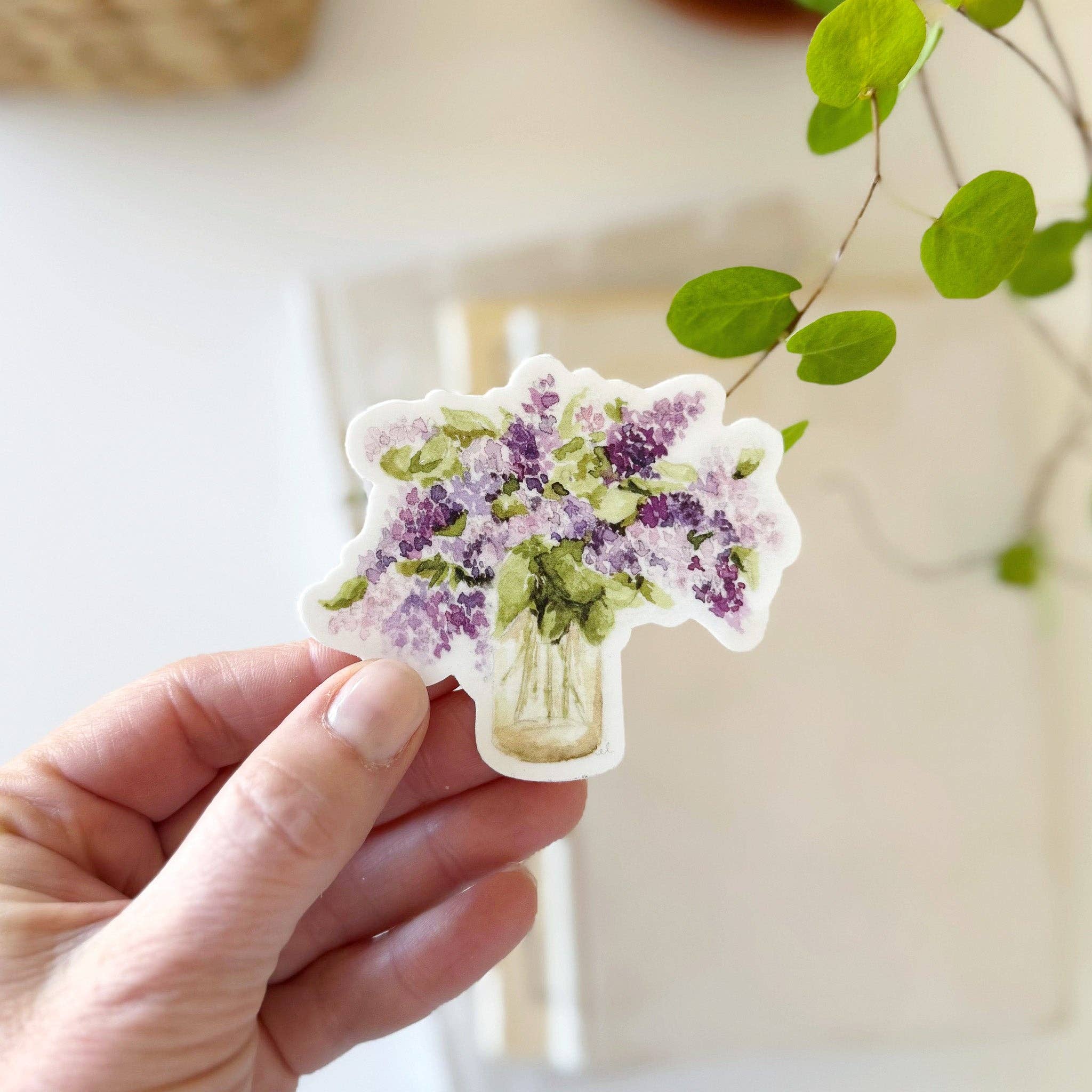 Lilac bouquet sticker – Slackline Press