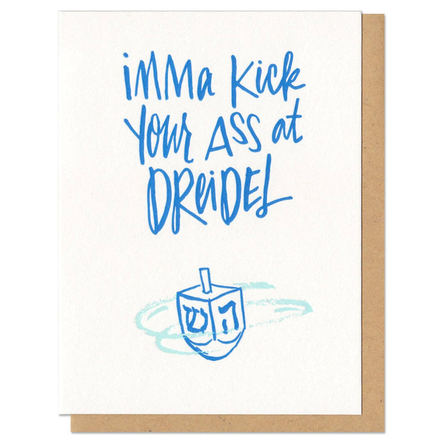 Kick Your Ass at Dreidel Greeting Cards: Box of 6 – Slackline Press