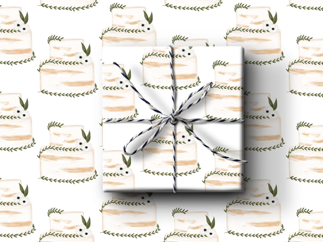 Wedding Cake Wrapping Paper: 3 Sheets Rolled In Cello – Slackline Press